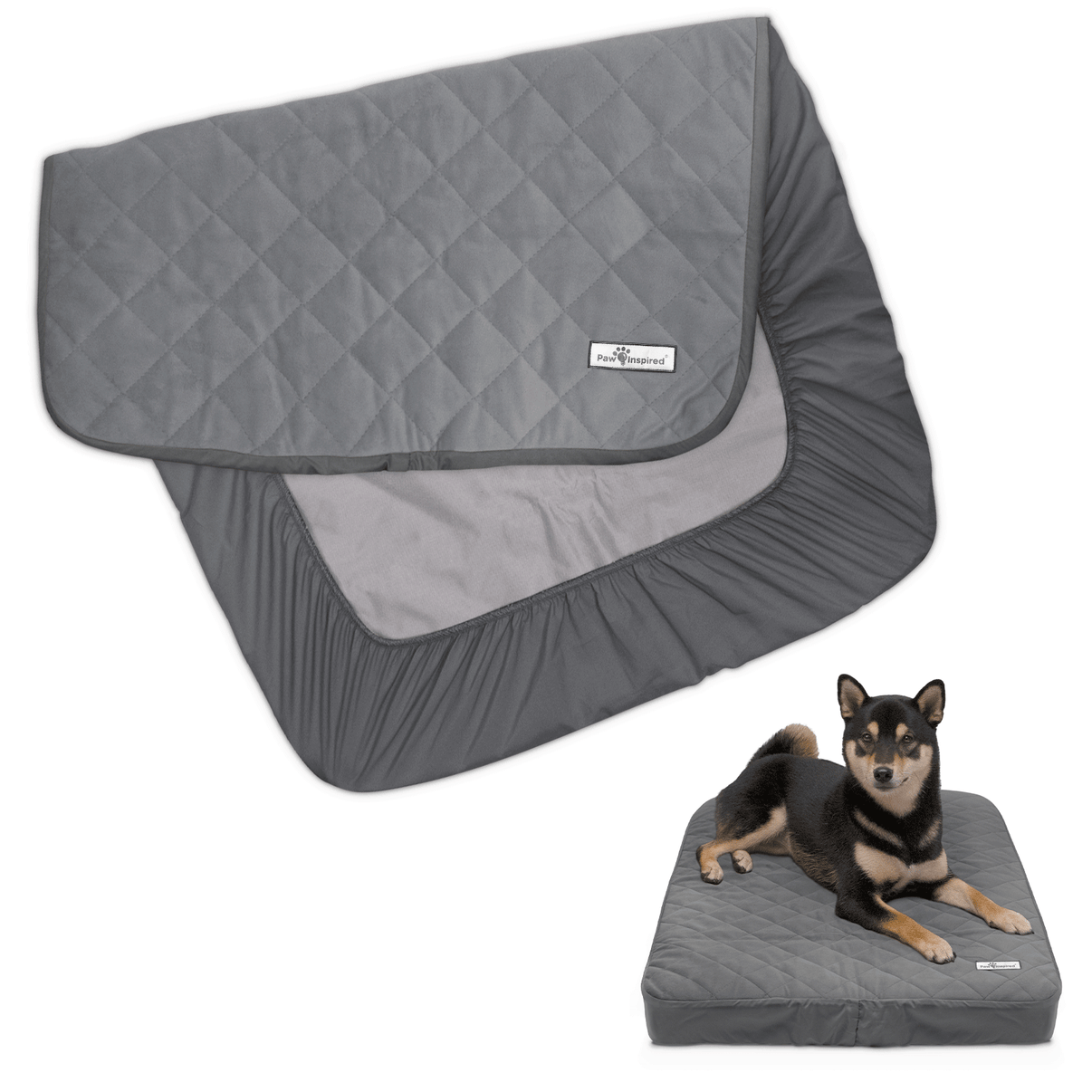 Fitted Bed Protector - Easy to Clean, Washable Fleece Dog Bed Cover ...